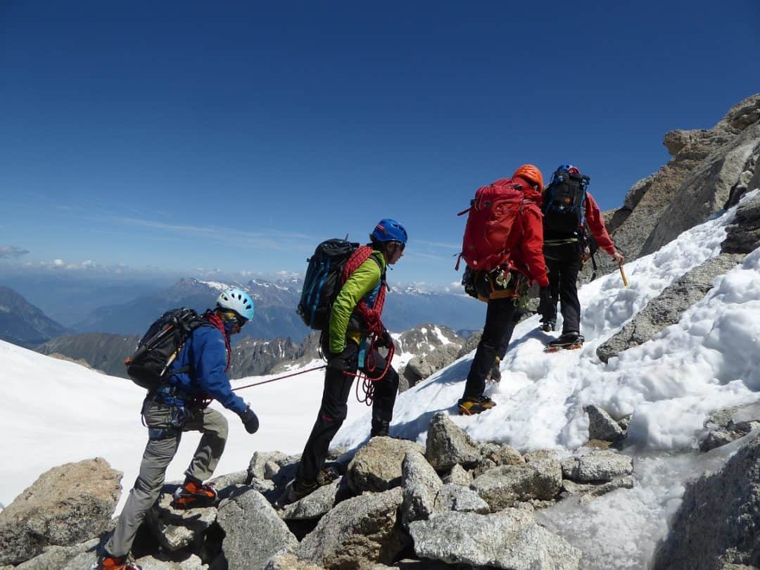 Bergsteigen Hochtouren lernen! Bergführer Wallis Schweiz Kurs Ausbildung